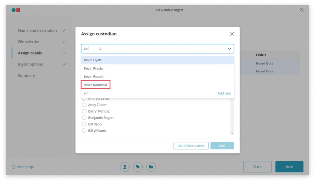 Uploading and ingesting native files – DISCO