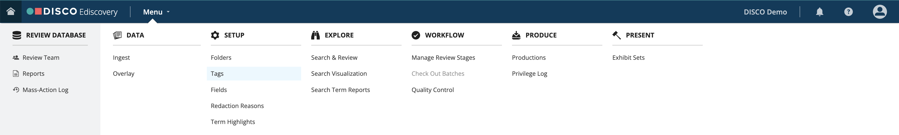 Working with tags – DISCO